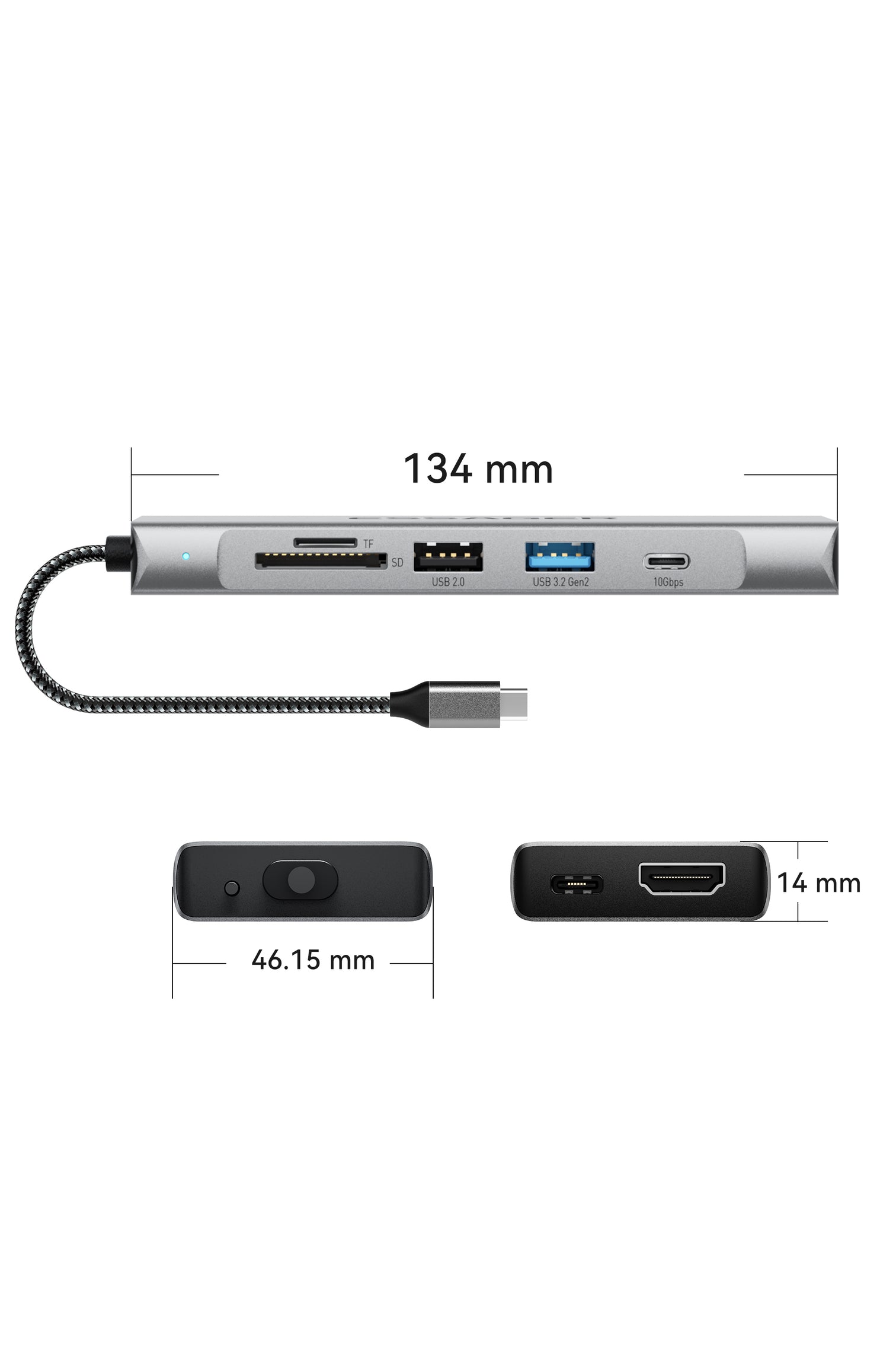 Essager 8-in-1 USBEssager 8-in-1 USB Hub With Disk Storage Function USB ...