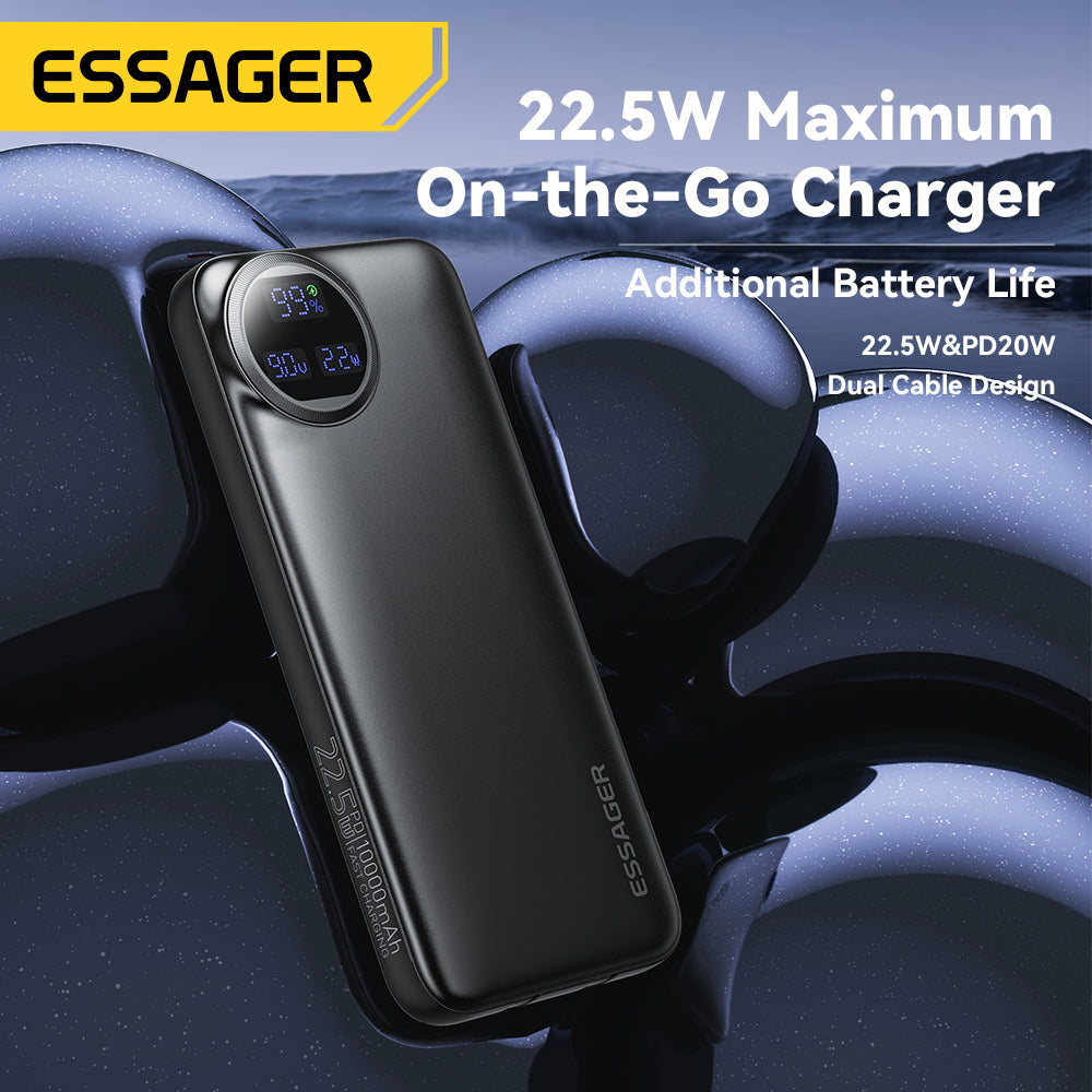 Essager Power Bank 30000mAh 22.5W PD Fast Charging Powerbank Portable ...